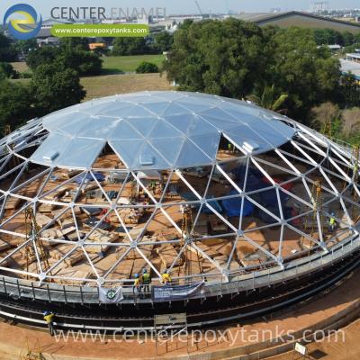 China Aluminum Geodesic Dome for Liquid Fertilizer Storage Tank: Protects the Nutrient Value by Shielding the Liquid from Rain and Excessive Sun Exposure for sale