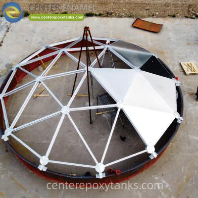 China Aluminum Geodesic Dome Roof for Welded Stainless Steel Light Fuel Oil Storage Tanks: Minimizes Evaporation Loss and Prevents Rainwater Ingress to Maintain Fuel Stability for sale