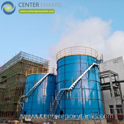 China Epoxy Bonded Steel Bolted Tanks as Papermaking Wastewater Tank: Protects against corrosion from aggressive pulping and bleaching fluids. for sale