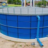 China Bolted Steel Tanks as Grain Processing Silos: Integrated units used for temporary holding during industrial milling or cleaning. for sale