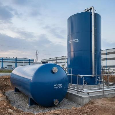 China Above Ground Or Underground Glass Coated Steel Tanks Gas Impermeable Durable Storage Solutions for Industrial Applications for sale