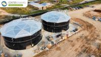 China Sustainable Biogas Solutions: GFS Tanks+Double Membrane Roof for Slaughterhouse Wastewater in India for sale