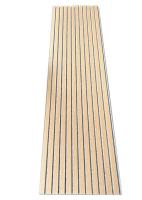 China Natural Oak Acoustic Slat Wood Wall Panels Light Grey Felt Natural Wood for sale