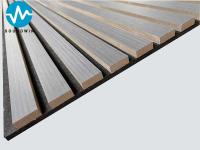 China Black Sandalwood Acoustic Slat Wood Wall Panels Black Felt Black Sandalwood Material for sale