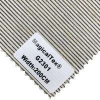 China Grey Cream Waterproof Polyester Roller Blind Fabric 140gsm for sale