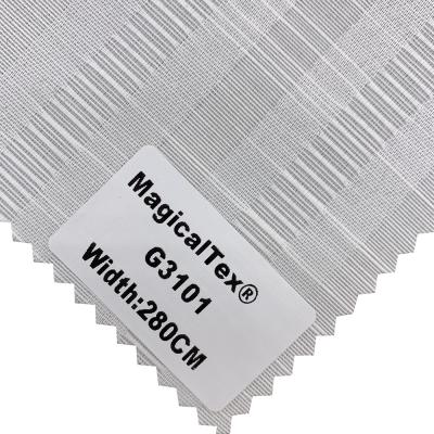 China 220gsm Semi Blockout White Polyester Roller Fabric Blackout Rate 50% for sale