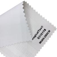 China White Coating Horizontal Window Blackout Roller Blinds Fabric 370GSM for sale