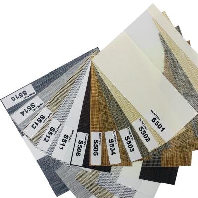 China 3m Wooden Color Day And Night Zebra Blinds Fabric For Motorized Zebra Blinds for sale