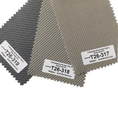 China 42% Fiberglass 58% PVC Sunscreen Shade Fabric For Roller Blinds 48x46'' for sale