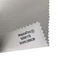 China Foam Backed White Coating Blackout Roller Blinds Fabric 340gsm for sale