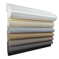 China Custom Grey Heat Resistant Roll Down Window Roller Blinds Shades Zebra Fabric for sale