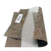 China High Quality Fire-proof 35% Polyester 65% PVC Sheer Sunscreen Blinds Fabric Duo Shades for sale
