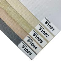 China Grade 7 Grade 8 Motorized Fabric Zebra Blinds Shades 60mmx100mm for sale