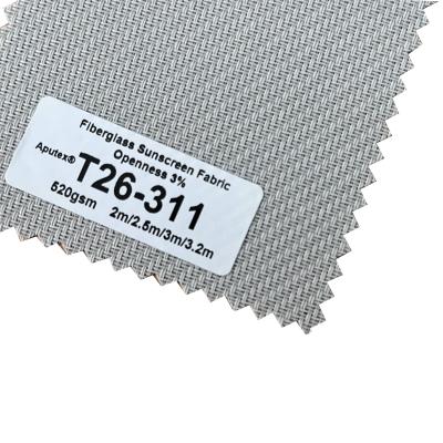 China Anti Bacteria 3% Openness Fiberglass Sunscreen Fabric For Outdoor Blinds for sale