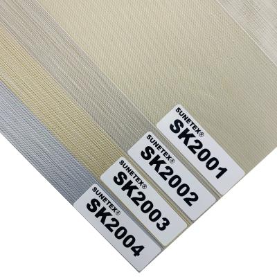 China Double Layer Day And Night Blind Zebra Curtain Fabric Roll Length 50m for sale