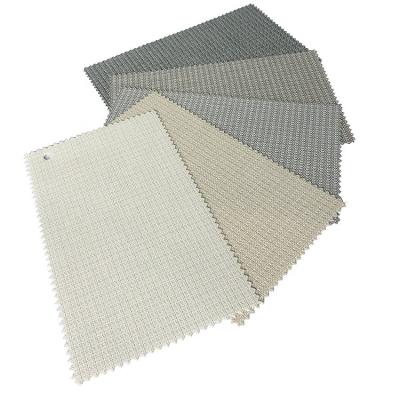 China Grade 8 Wholesales 29% Polyester 71% PVC Sunscreen Roller Blinds Curtain Blackout Fabric for sale