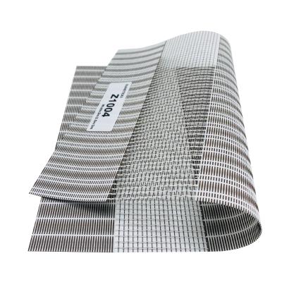China Smart Control 3m Width Electric Double Blackout Roller Blinds Zebra Fabric Motorized for sale