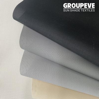 China Plain Weave Polyester Sunscreen Fabric PVC Coated For Solar Shade for sale