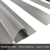 China 100% Polyester Modern Roller Zebra Blinds Fabric with Dual Layer Design for Light Control Privacy for sale