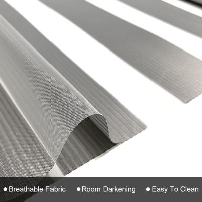 China 100% Polyester Modern Roller Zebra Blinds Fabric with Dual Layer Design for Light Control Privacy for sale