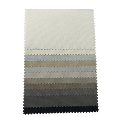 China Decorative White Grey Pull Down Blackout Roller Blinds Fabric 170GSM 3*30m For Window for sale