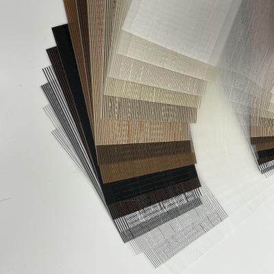 China Polyester Plain Color Zebra Roller Blinds Fabric For Office Window for sale