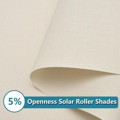 China 5% Openness PVC Coated Polyester Sunscreen Roller Blind Fabric For Window Decor for sale