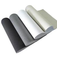 China White Grey Cream 100% Polyester Blackout Roll Pull Down Blinds Fabrics for Bathroom Window for sale