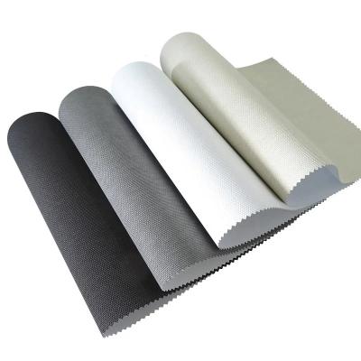 China White Grey Cream 100% Polyester Blackout Roll Pull Down Blinds Fabrics for Bathroom Window for sale