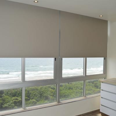 China White Roll Down Shutter Window Shades Fabric Shower Manual Blackout Roller Blinds for sale
