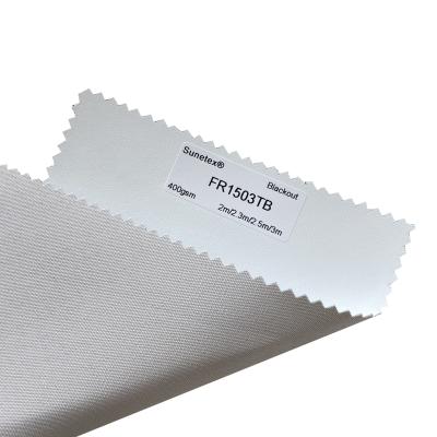 China 3m Width 100% Polyester Blackout Roller Fabric White Coated For Window Decor for sale