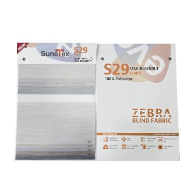 China Polyester Fabric Wrapped Square Cover High Quality Manual Zebra Blinds Fabric for sale