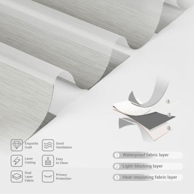 China 3m Width Day And Night Roller Fabric Zebra Blind Fabric With 100% Polyester Material for sale
