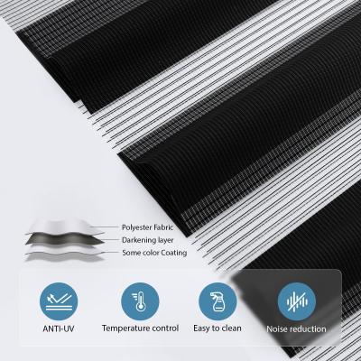 China Modern Polyester Fiber Day And Night Material Windows Zebra Blinds Fabric for sale