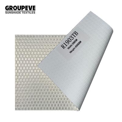 China High End White Coated 100% Polyester Blackout Roman Shades Blinds Fabrics For Modern Home Decoration for sale