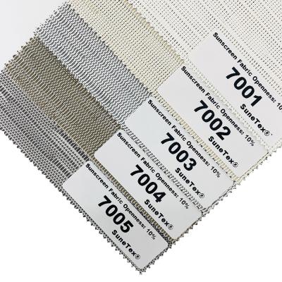 China 10% Openness Ice White Solar Fireproof Roller Blinds Fabrics for Home Decor for sale