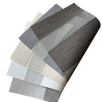 China Multi Color Polyester Fabric Shades Blackout Fabric Popular Roller Zebra Blinds Fabric for sale