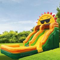 China Inflatable Bounce House with Water Slide Max Capacity 100-500kg Repair Kit Included for sale