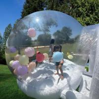China Hotel Entertainment Equipment Shopping Mall Pink Inflatable Bubble House with Pool for sale