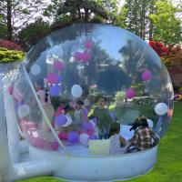 China Hotel Entertainment Equipment Shopping Mall Pink Inflatable Bubble House with Pool for sale