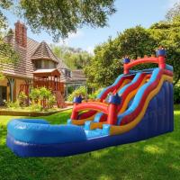 China Commercial Outdoor Amusement Park PVC Inflatable Bounce House with Slide Obstacle Course for sale