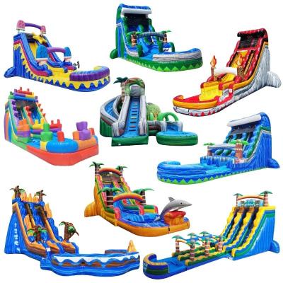 China Blower Repair Kits Package Bag Included Giant Inflatable Water Slide for Commercial for sale