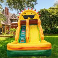 China Commercial Occasion Get a Double-Sided Children's Inflatable Water Slide with Pool for sale