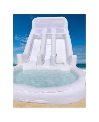 China Shopping Center Must-Have Luxury White Inflatable Bouncy Slide for Community Center for sale
