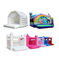 China Shopping Center Must-Have Luxury White Inflatable Bouncy Slide for Community Center for sale