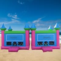 China Vinyl Bouncy Castle Inflatable Trampoline Slide for Home and Commercial Outdoor Play for sale