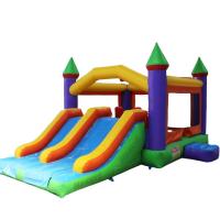 China Custom Logo Printed 2024 Hot Style Outdoor Inflatable Castle Bounce House with Blower for sale