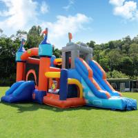 China Custom Logo Printed 2024 Hot Style Outdoor Inflatable Castle Bounce House with Blower for sale