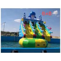 China Giant Land Inflatable Pool Water Slide for Kids and Adults 5-6km/h Roaming Speed for sale