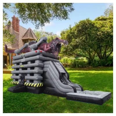 China Customized Size Outdoor Inflatable Water Slide Park with Trampoline and Bouncy Castle for sale